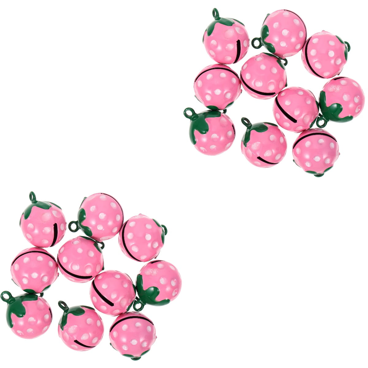 2 Pack Copper Cow Bell Pink Kitten Collar Pet Mini Bells Strawberry ...
