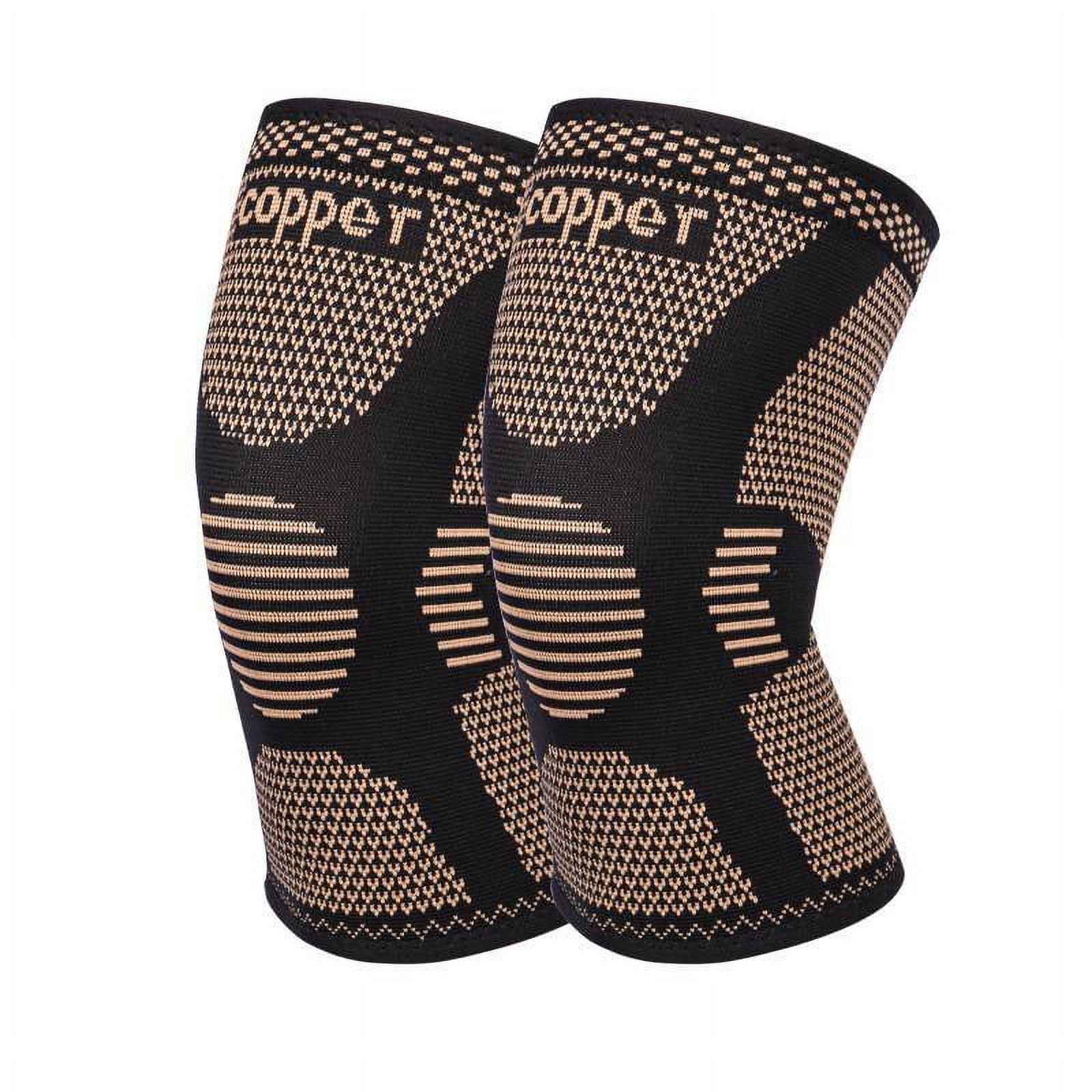 2 Pack Copper Knee Sleeves, Professional Copper Knee Braces for Men and ...