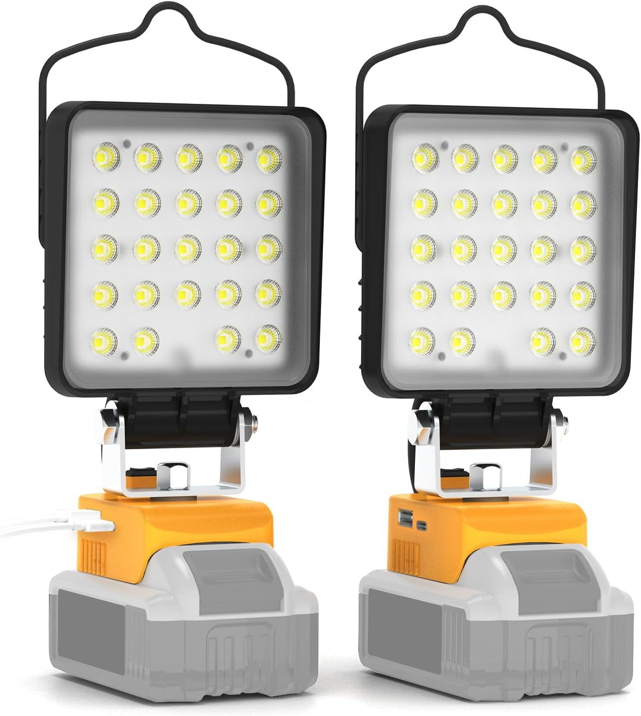 2 Pack Cordless LED Work Light for Dewalt 20V Max Battery, 96W 10000LM ...