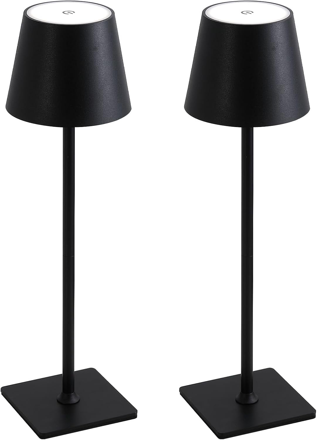 2 Pack Cordless Rechargeable LED Table Lamp with Dimmer,Black Portables ...