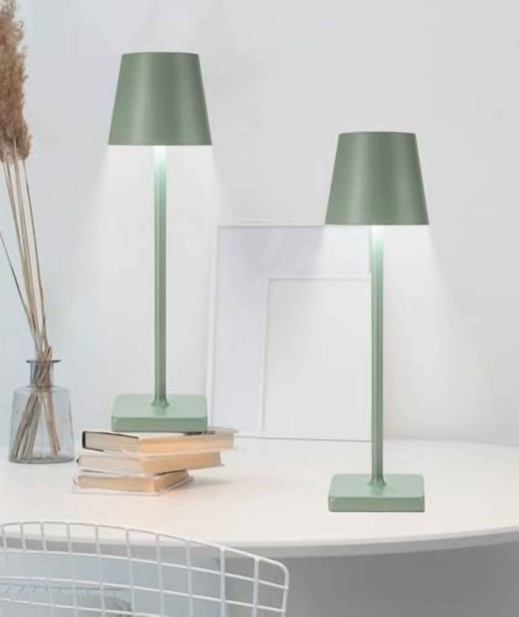 2 Pack Cordless Table Lamp, Portable LED Desk Lamp, 5200mAh Battery ...