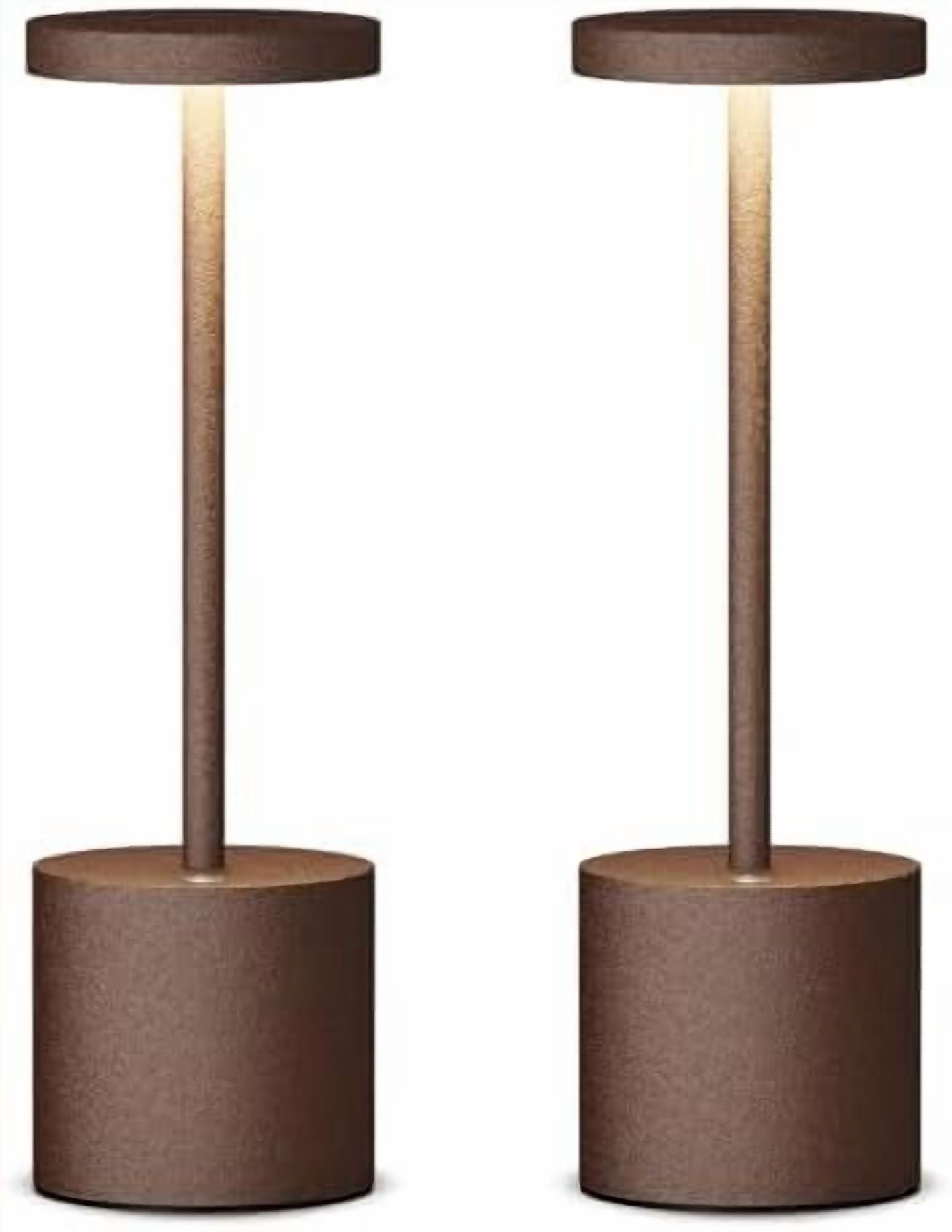 2 Pack Cordless Table Lamp Rechargeable, 5000mAh Battery Operated ...