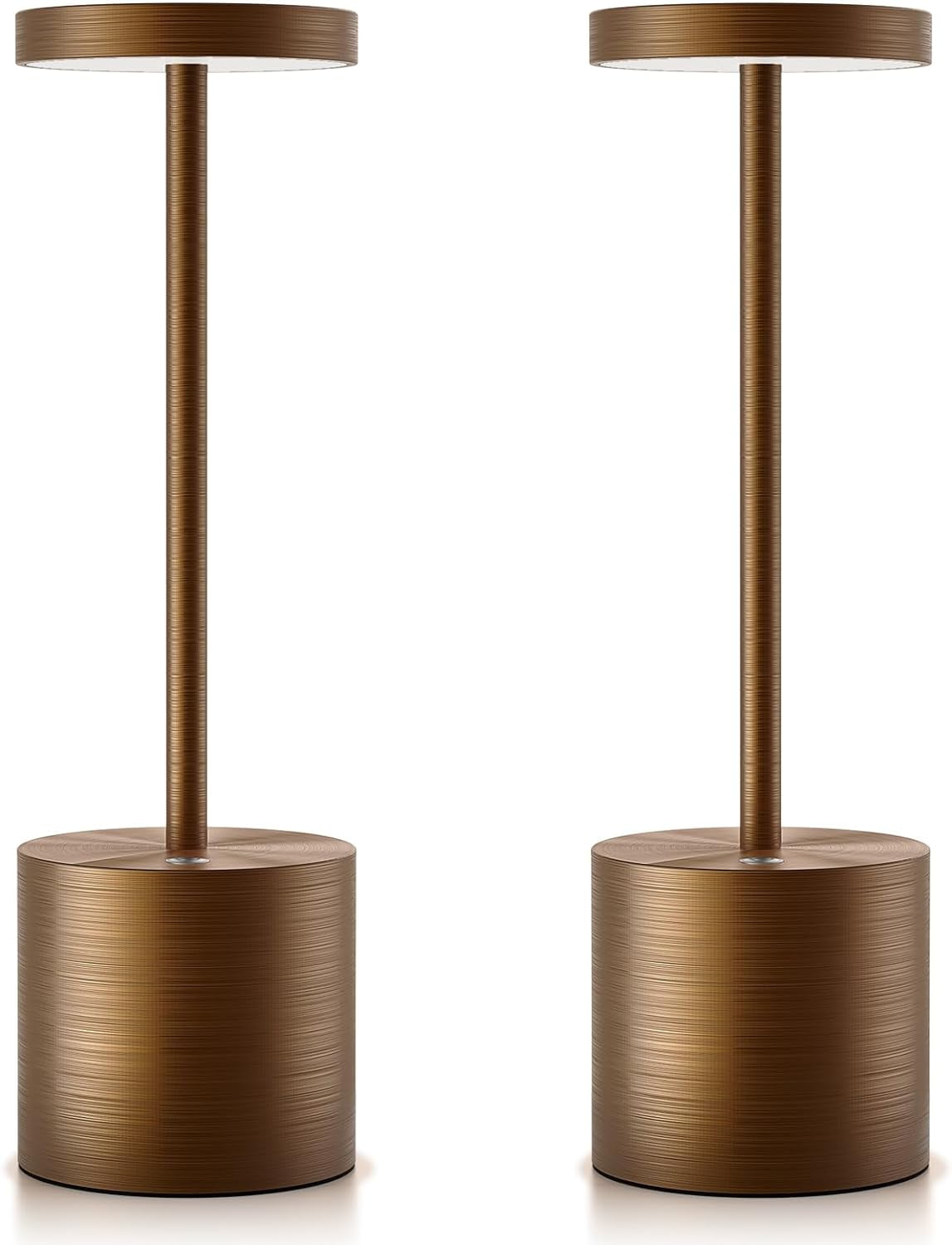 2 Pack Cordless Table Lamp, Rechargeable Battery Operated Table Light ...