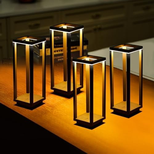 2 Pack Cordless Table Lamp Rechargeable, IP55 Waterproof, 60h Runtime ...