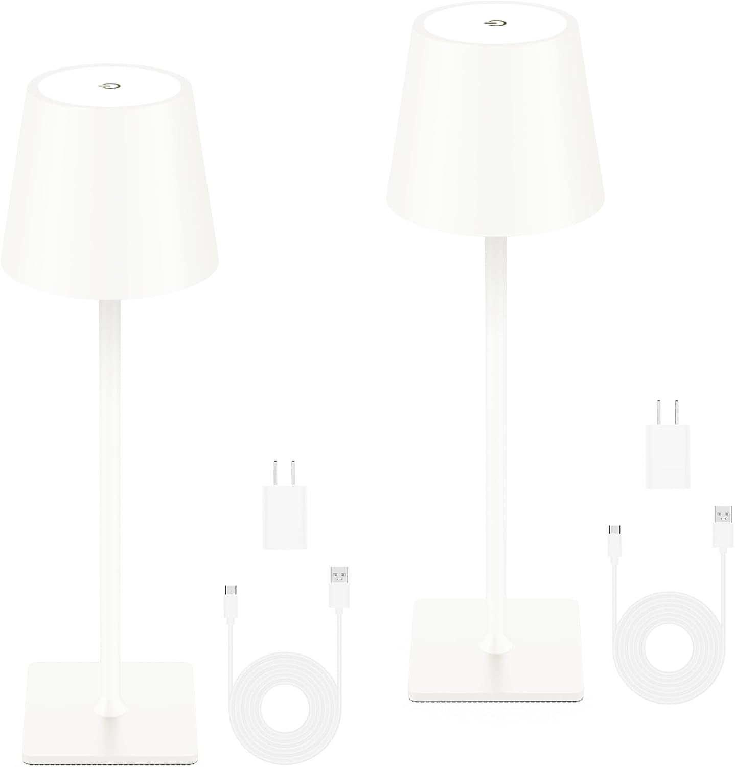 [2 Pack] Cordless Table Lamp, Rechargeable LED Desk Lamp [3 Color with ...