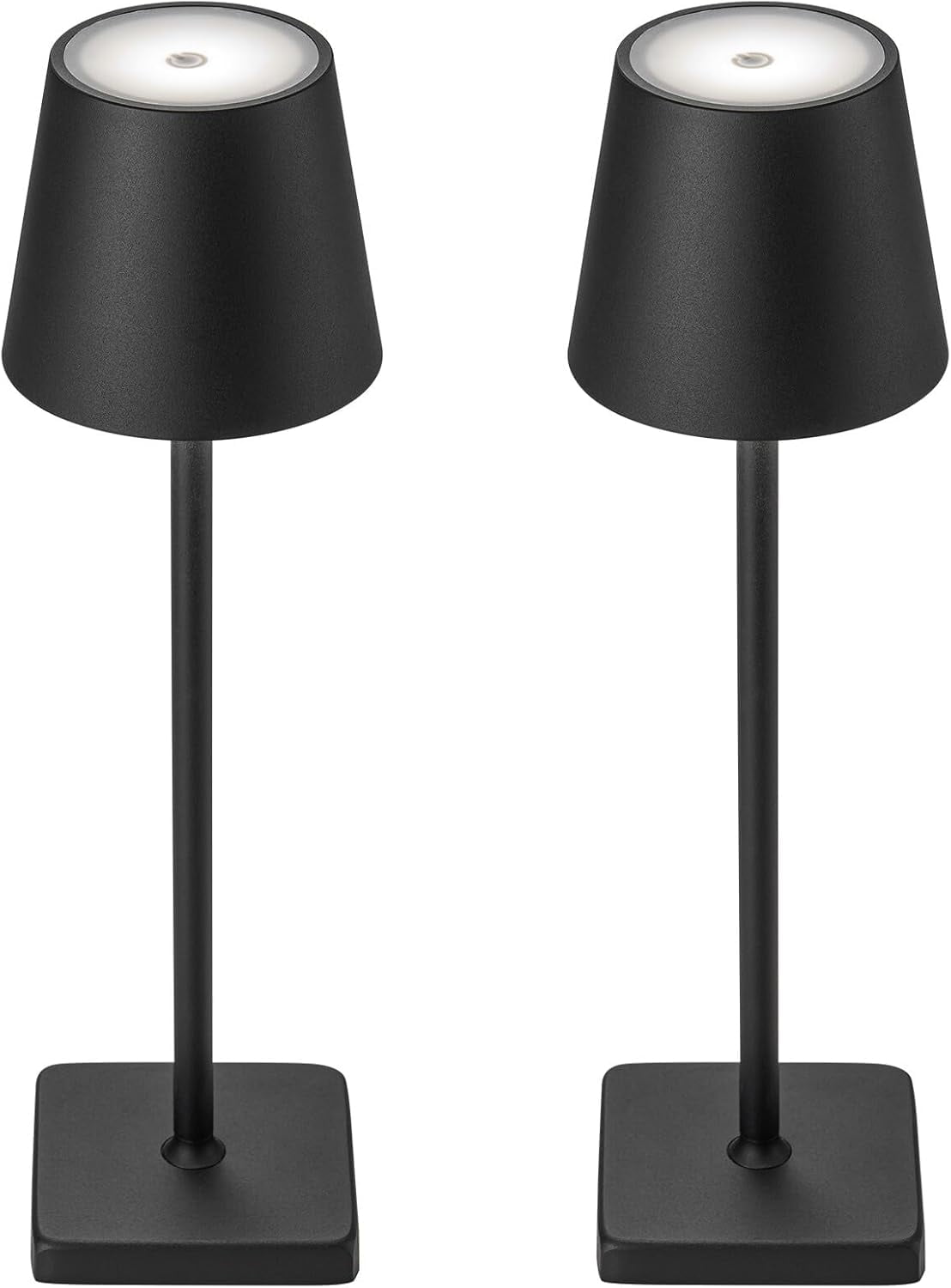 2 Pack Cordless Table Lamp Rechargeable LED Desk Lamp 5200mAh Battery ...
