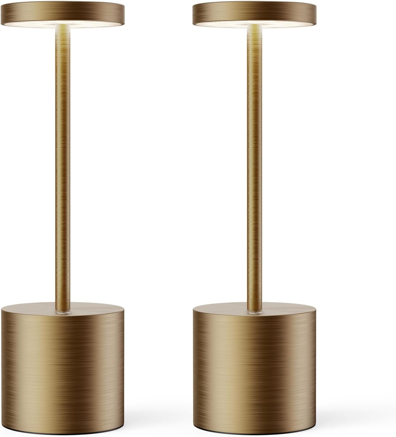 2 Pack Cordless Table Lamps Rechargeable,Battery Operated LED Table ...