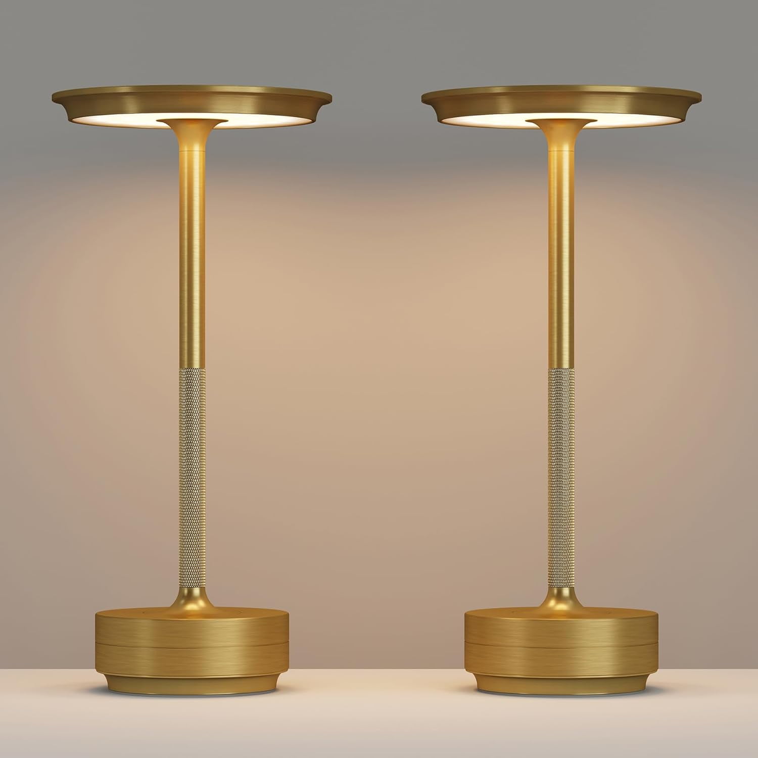 2 Pack Cordless Table Lamps Rechargeable, LED Portable 5000mAh Touch ...