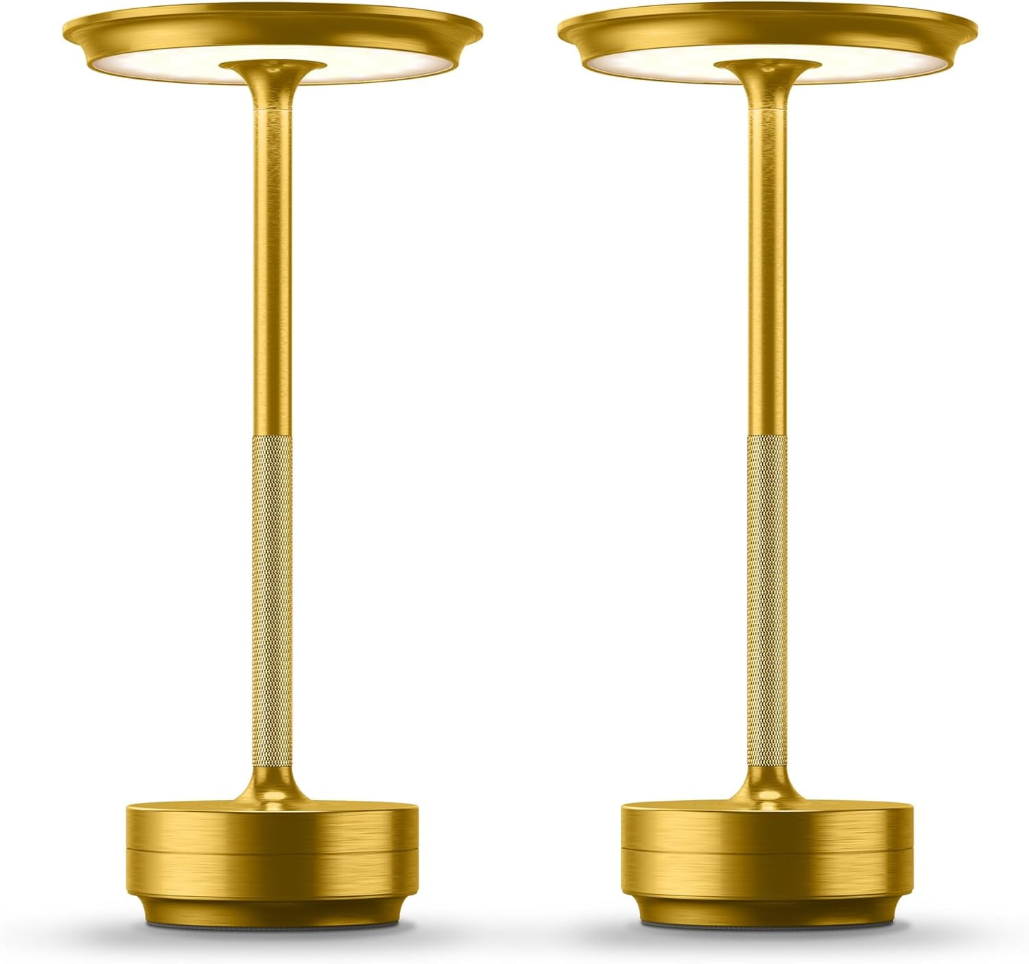 2 Pack Cordless Table Lamps Rechargeable, Table Light USB Touch Battery ...