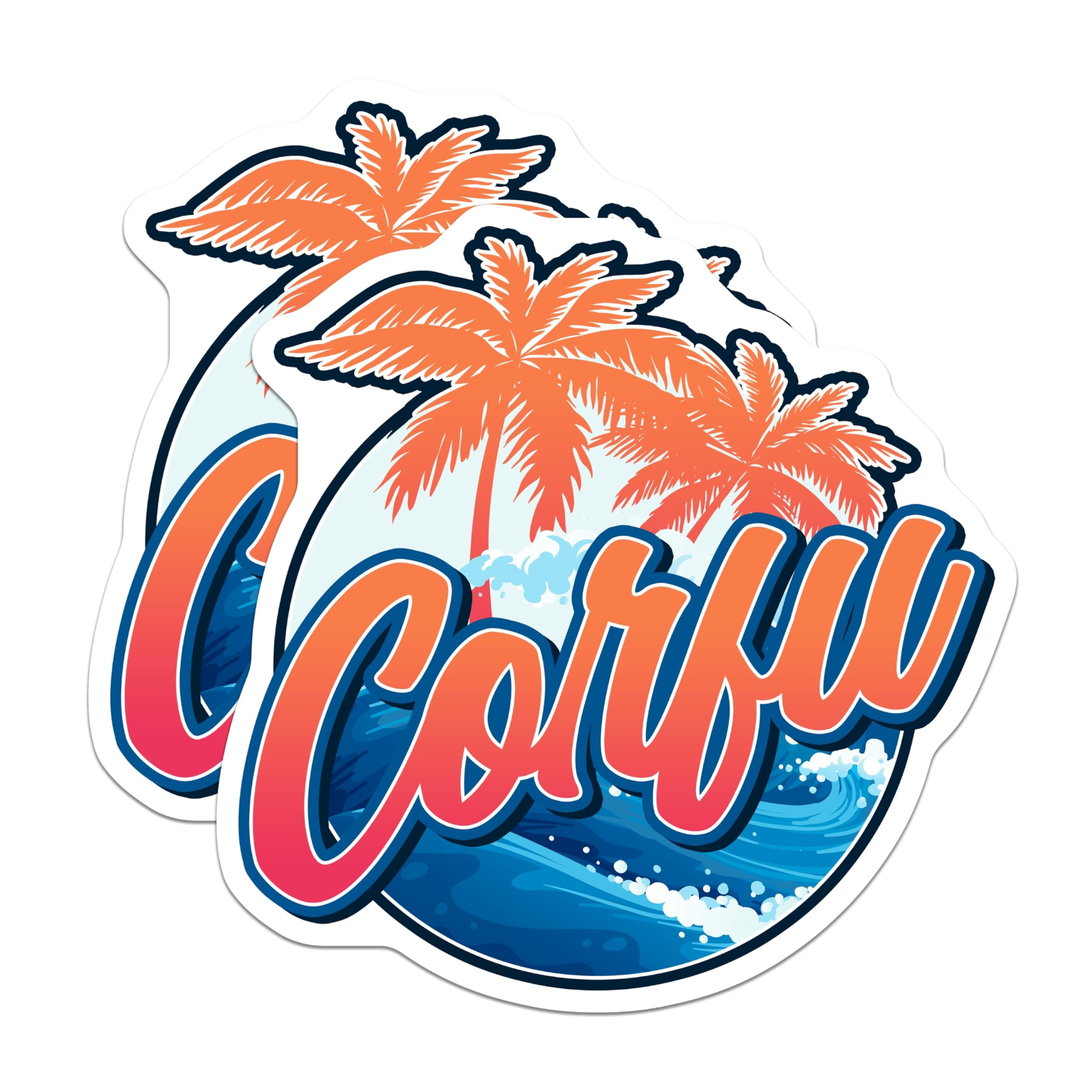 (2 Pack) Corfu Magnets - Greek Island Decor - Travel Souvenir Fridge ...