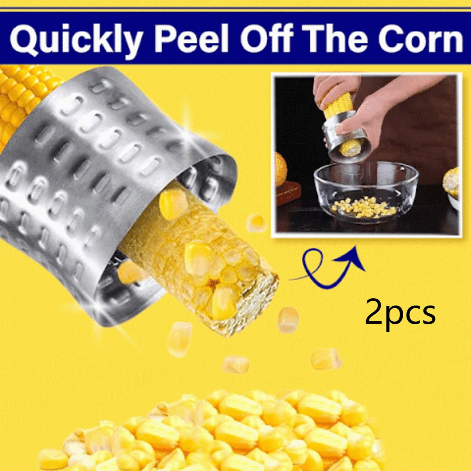 2-Pack Corn Kernel Stripper Remover Tool - Quick Release Kitchen Corn ...