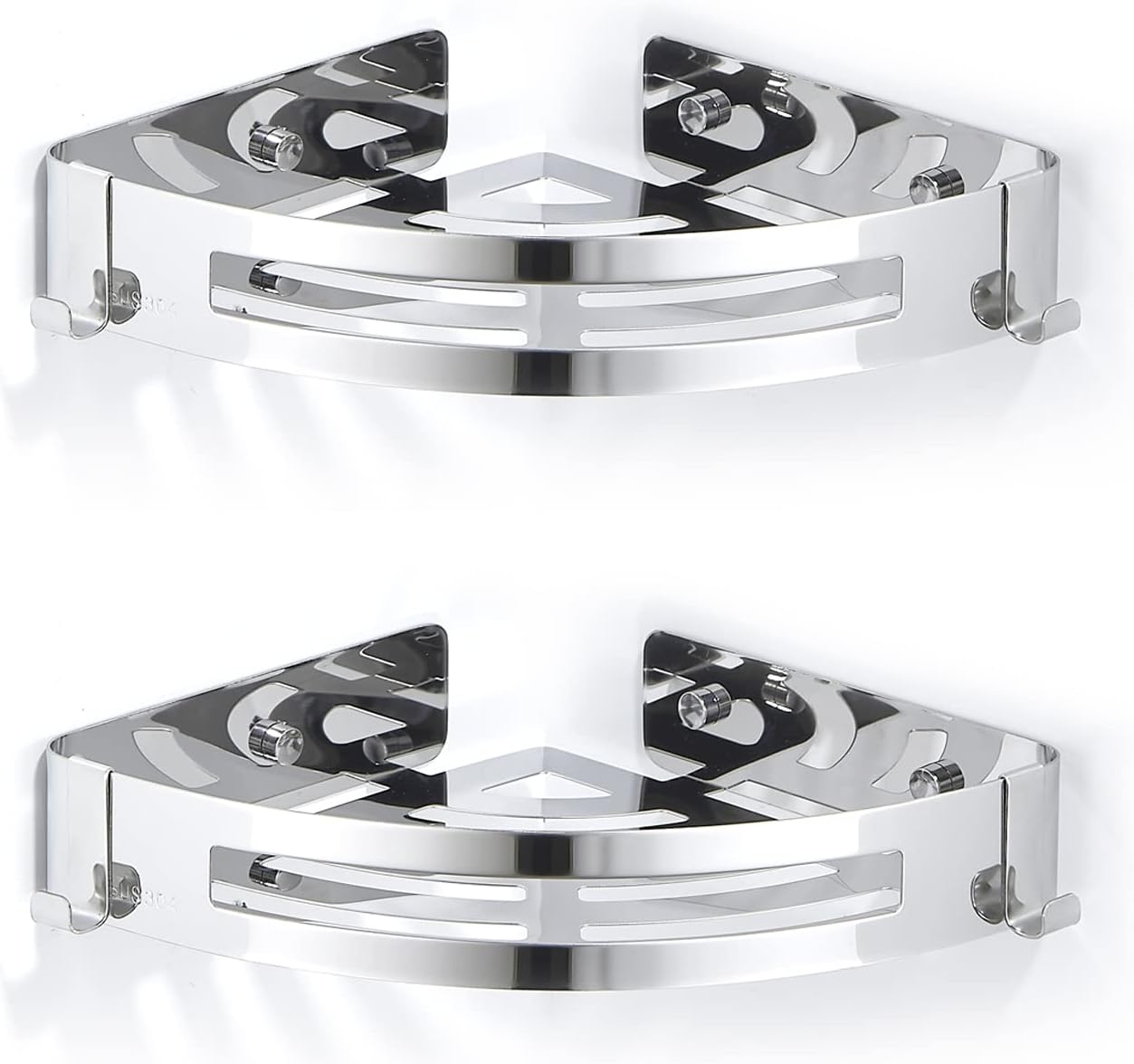 2-Pack Corner Shower Caddy,Wall Mounted Corner Shower Shelf,Shower Rack ...