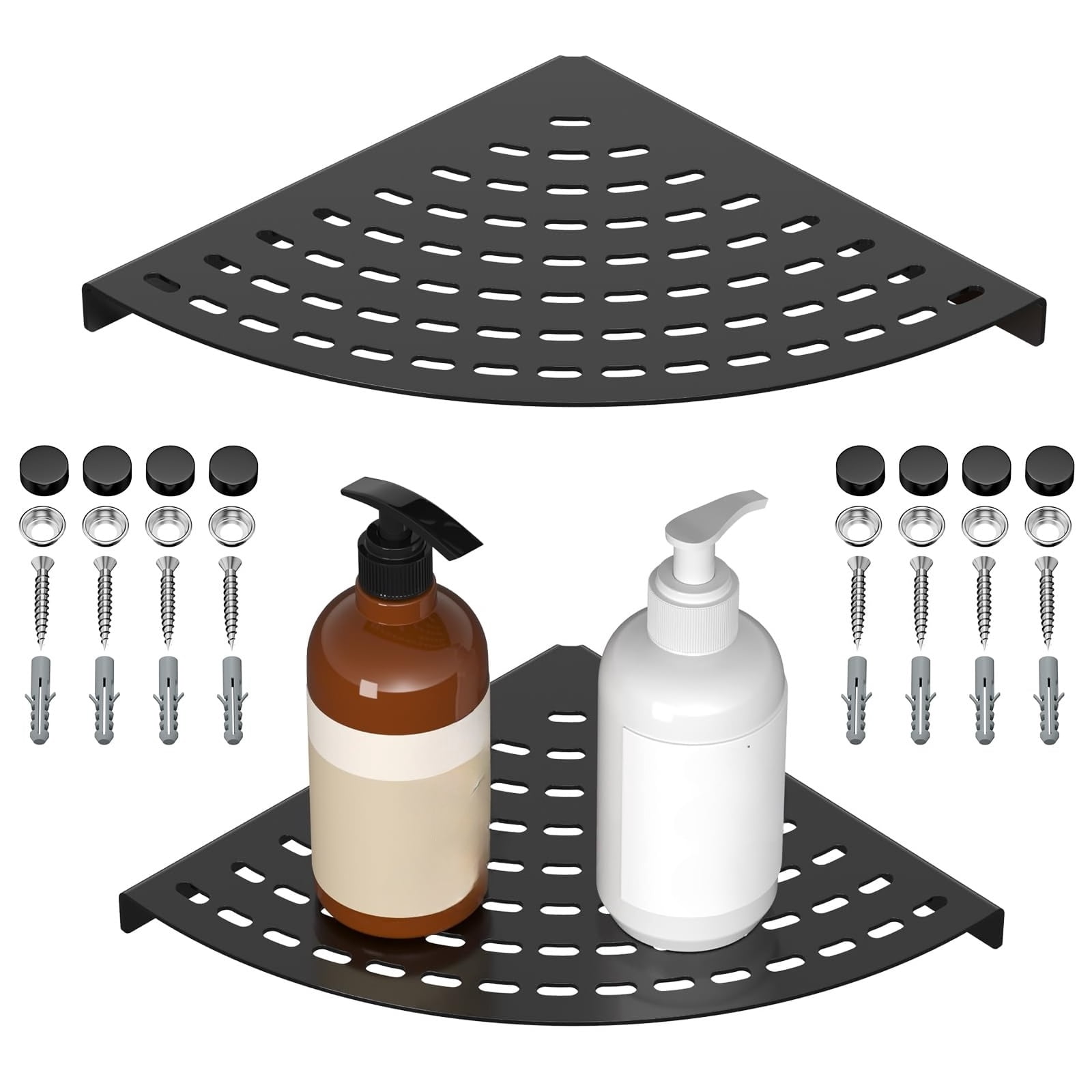 2 Pack Corner Shower Shelves 304 Stainless Steel Shower Corner Shelf ...