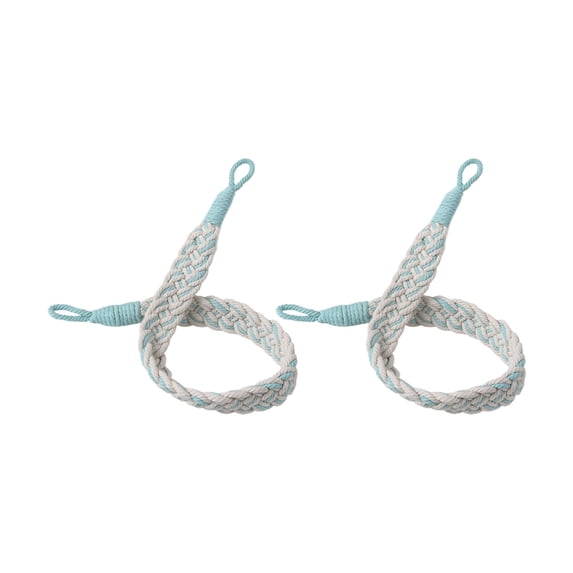 2 Pack Cotton Blend Woven Drapery Holders Straps Fabric Tie Window ...