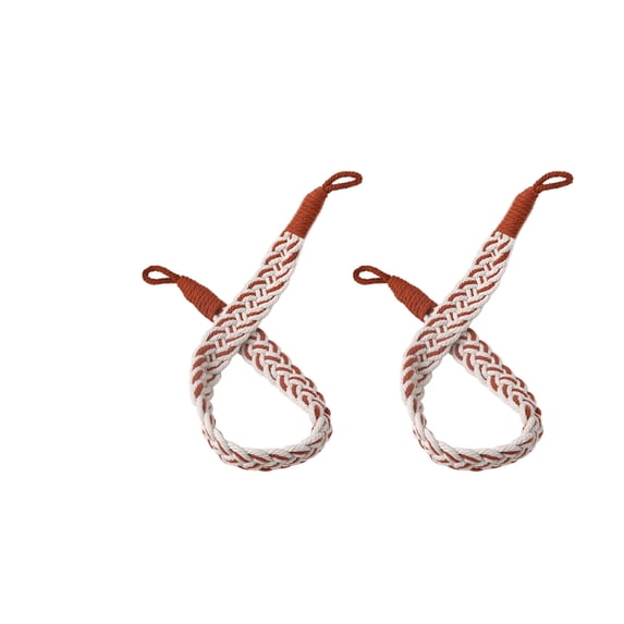 2 Pack Cotton Blend Woven Drapery Holders Straps Fabric Tie Window ...