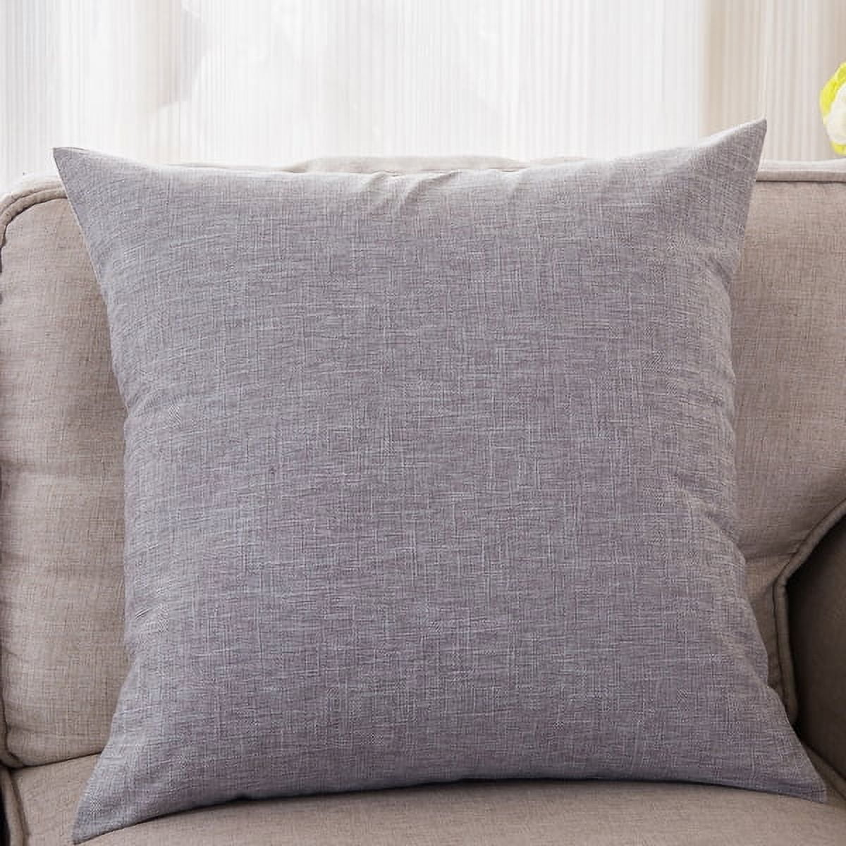 2-Pack Cotton Linen Decorative Throw Pillow Case Cushion Cover 18''x18 ...