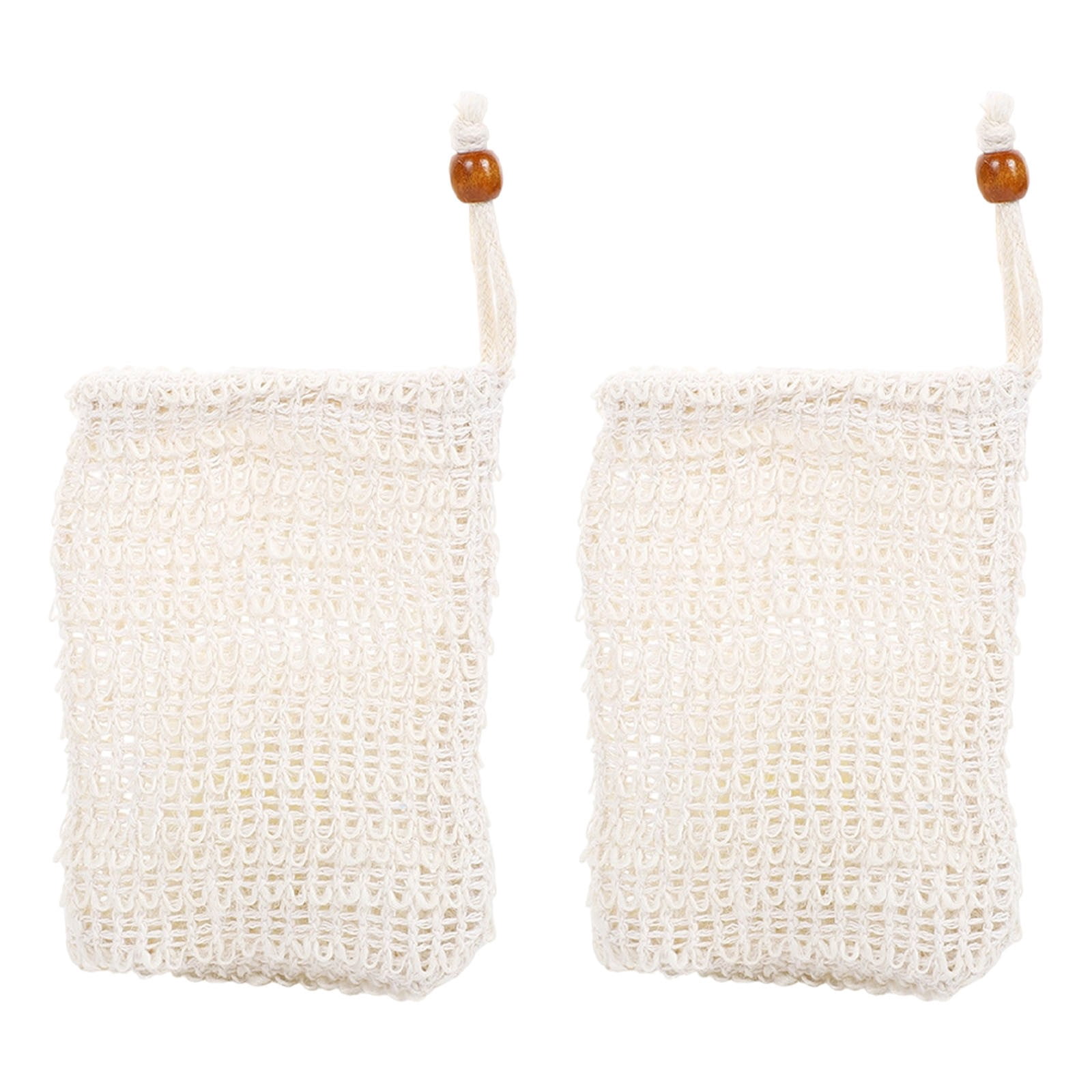 2 Pack Cotton Linen Soap Bag, Torqee Exfoliating Mesh Pouch, Bar Soap ...