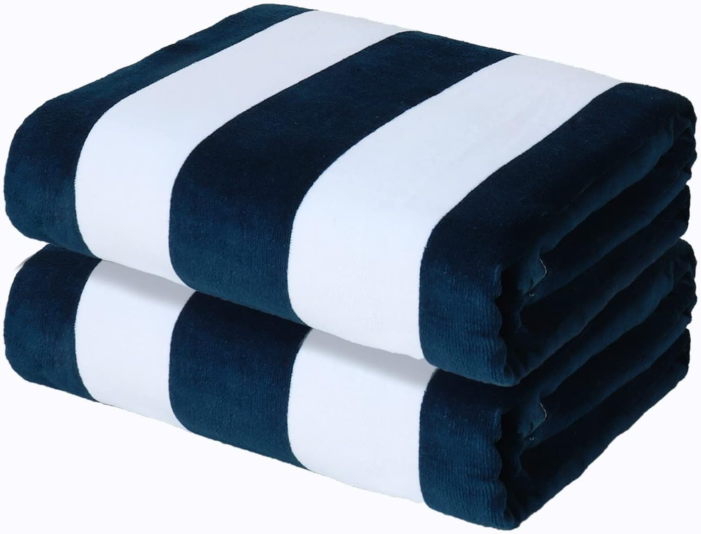 2 Pack Cotton Oversized 35x70 Inches Cabana Stripe Beach Towels, Super ...