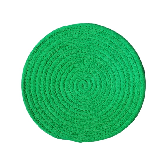2 Pack Cotton Rope Placemats, 11 Inch Round Heat-Resistant Coasters ...