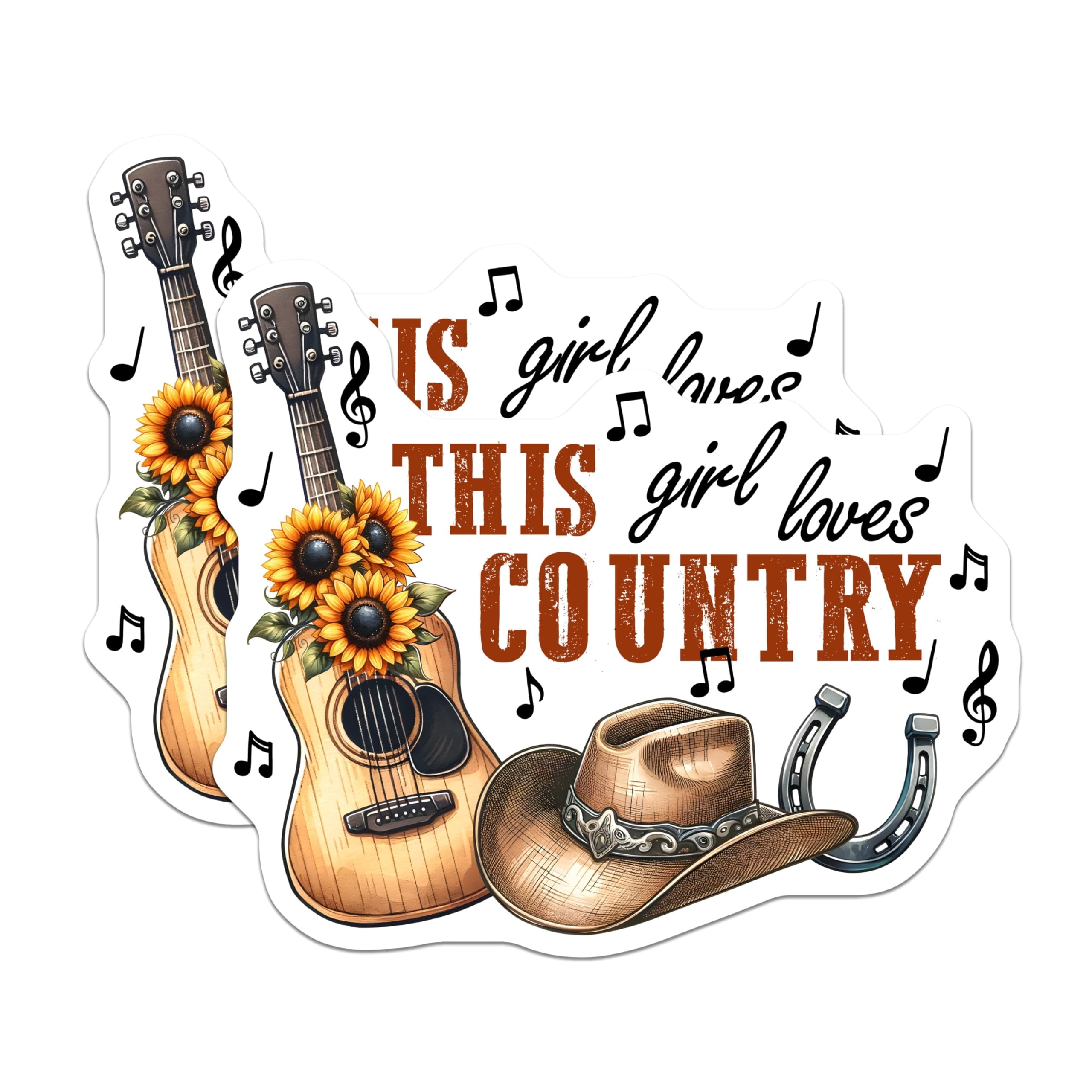 (2 Pack) Country Girl Stickers - Country Music Stickers - Western ...