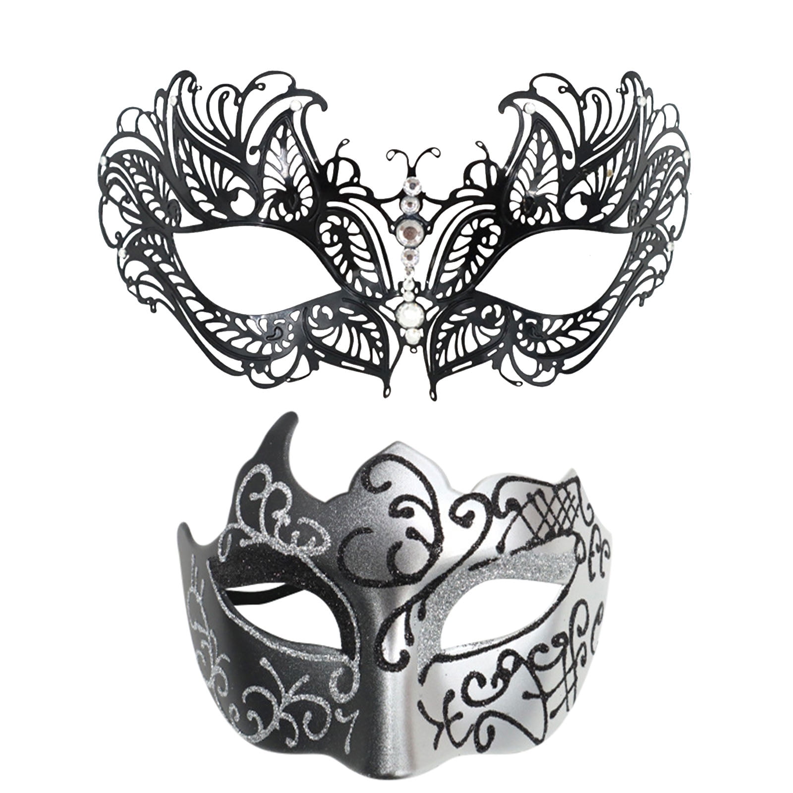 2 Pack Couple Face Guard Metal White Mask Face Guard Mask Face Guard ...