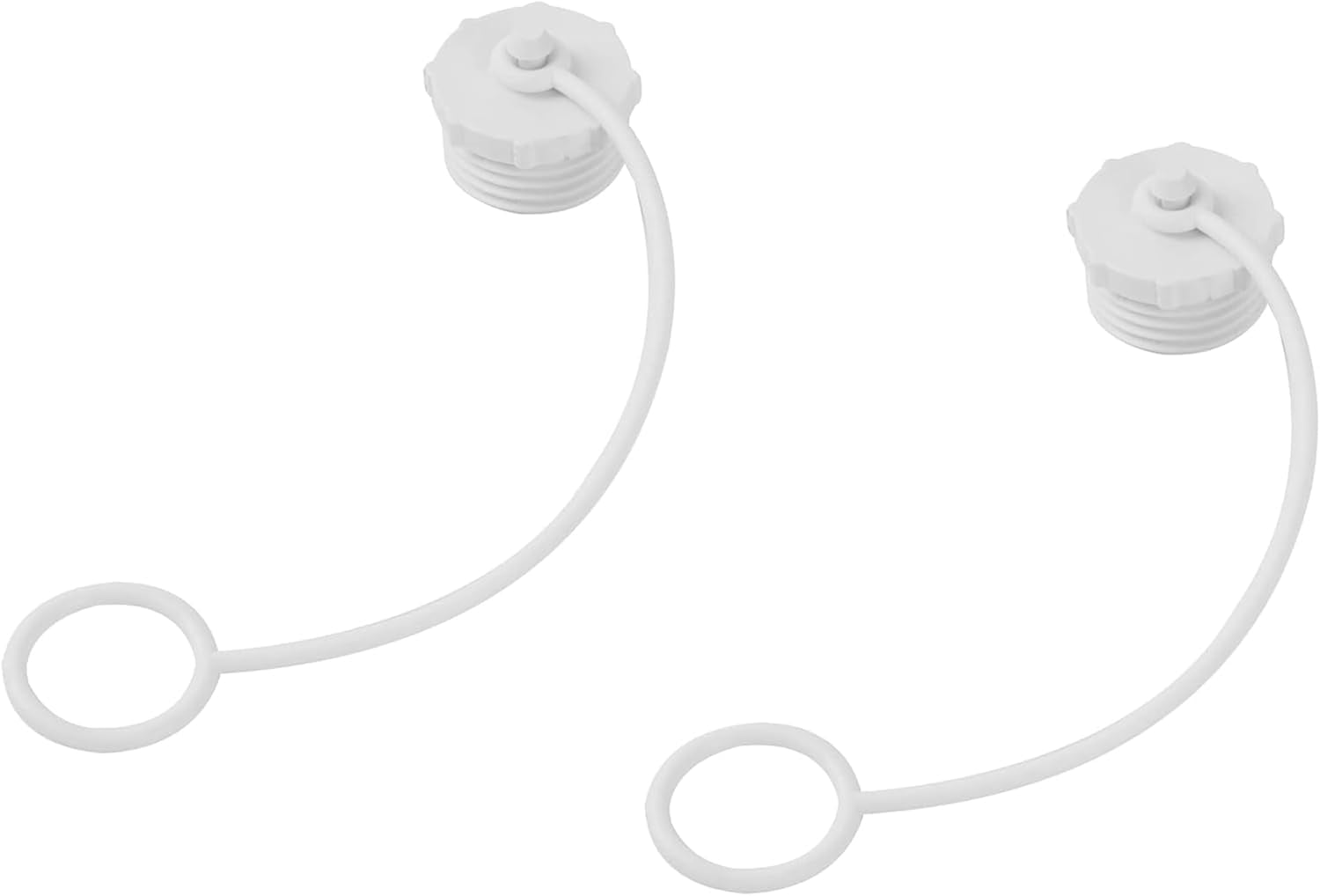 (2-Pack) Coupler Hose Plugs with Straps (Off-White) - Easy Twist 3/4 ...