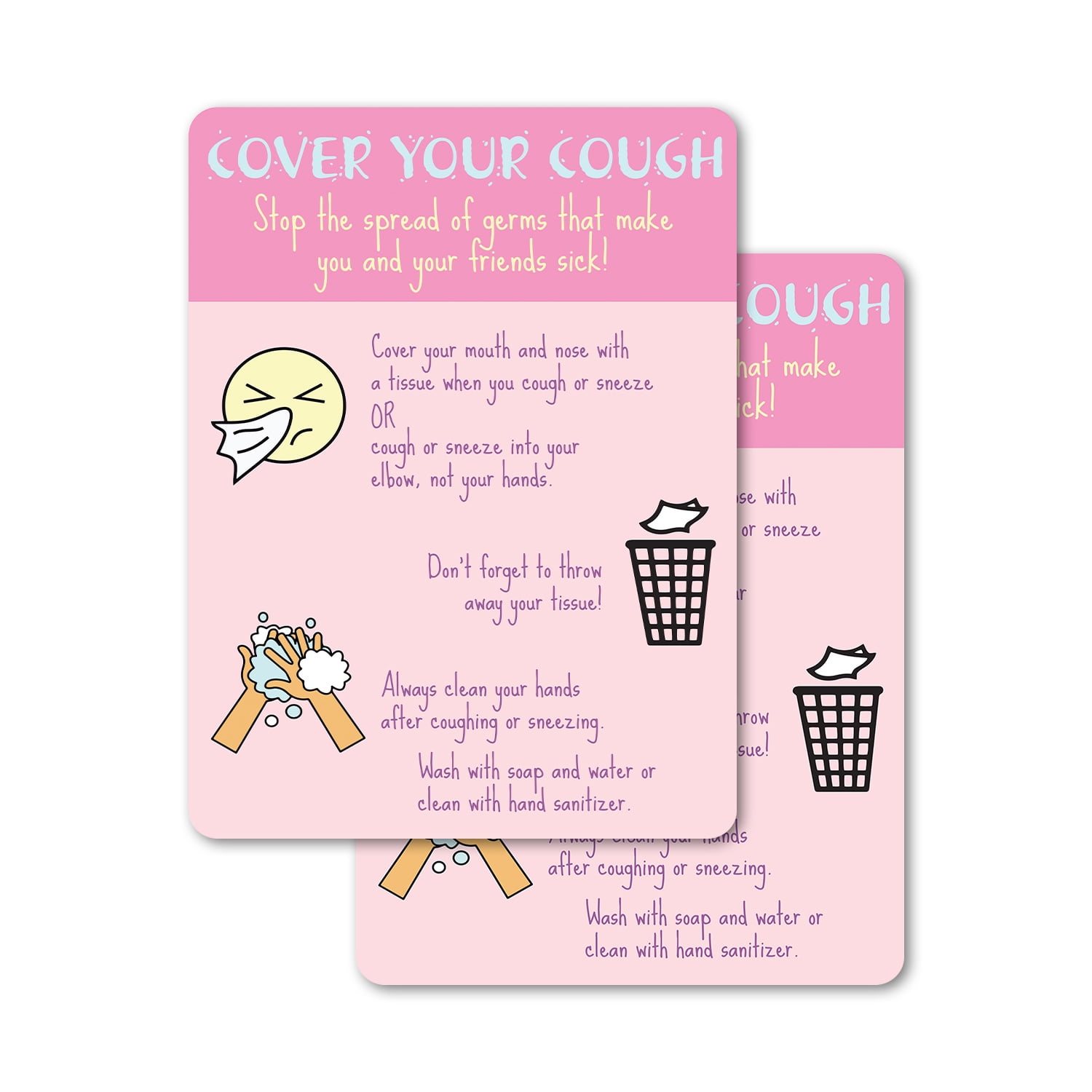 (2 Pack) Cover Your Cough 1 OSHA Notice Sign 10 Inch X 14 Inch Vinyl ...