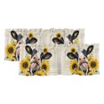 2 Pack Cow Animal Valance for Window Yellow Sunflower Farmhouse Vintage ...