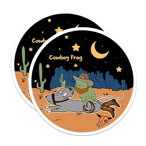 (2 Pack) Cowboy Frog Magnets - Funny Cartoon Frog Magnets - Animal ...