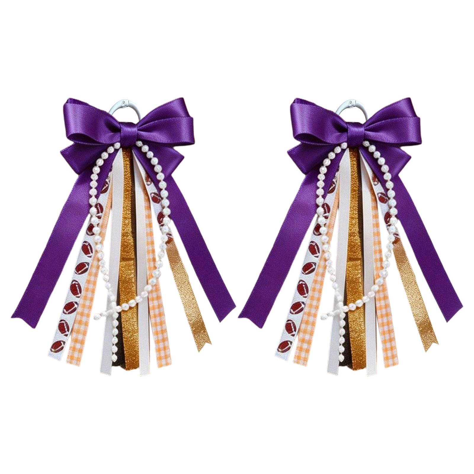 2-Pack Cowgirl Boot Bows with Tassel & Pearl Accents – Easy Clip-On ...