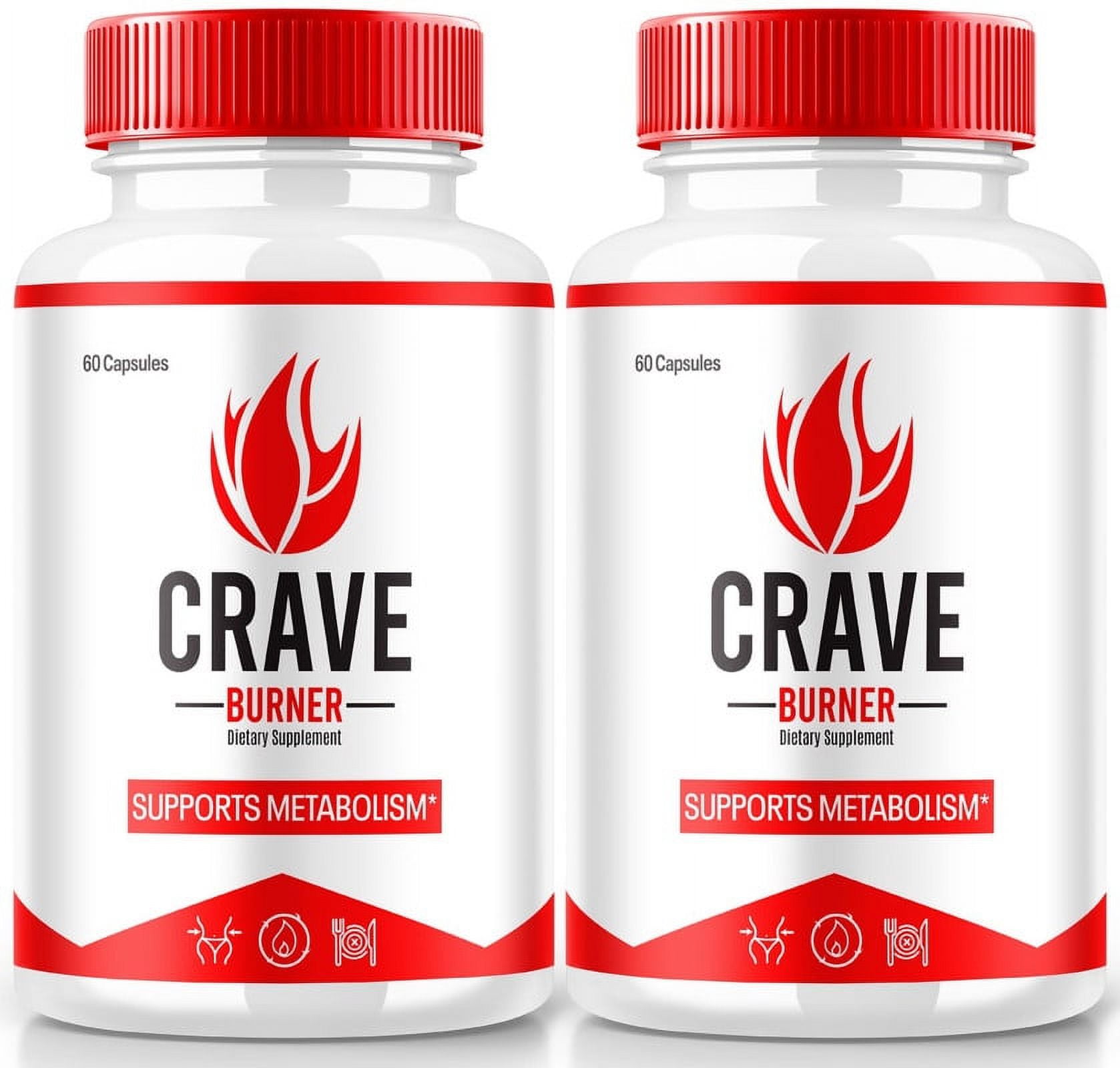 (2 Pack) Crave Burner Capsules, Natural Formula for Advanced Weight ...