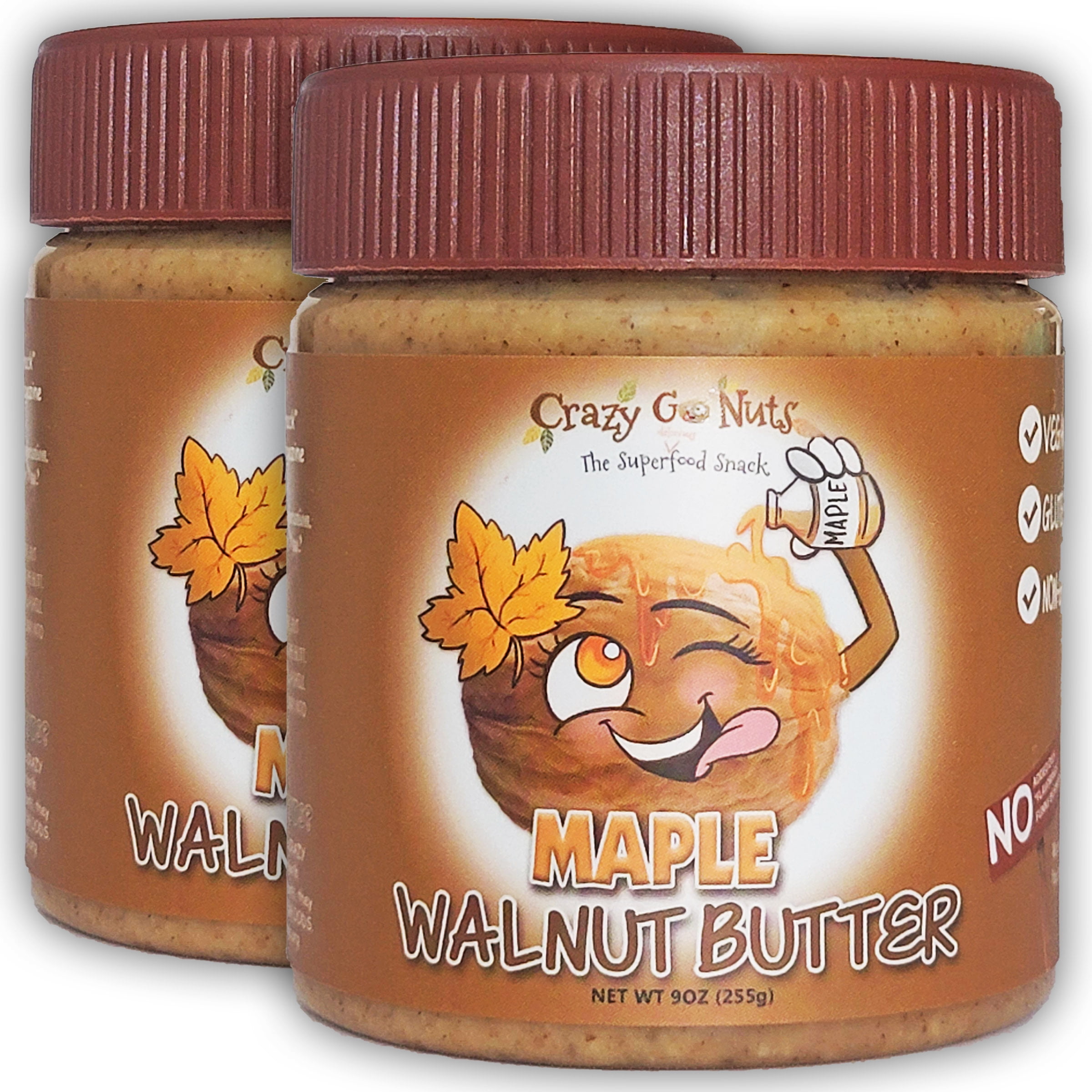 (2-Pack) Crazy Go Nuts Maple Walnut Butter, 9 oz - Walmart.com