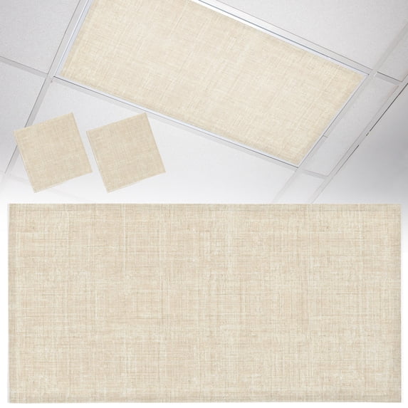 2 Pack Cream Fluorescent Light Covers for Ceiling Lights Abstract ...