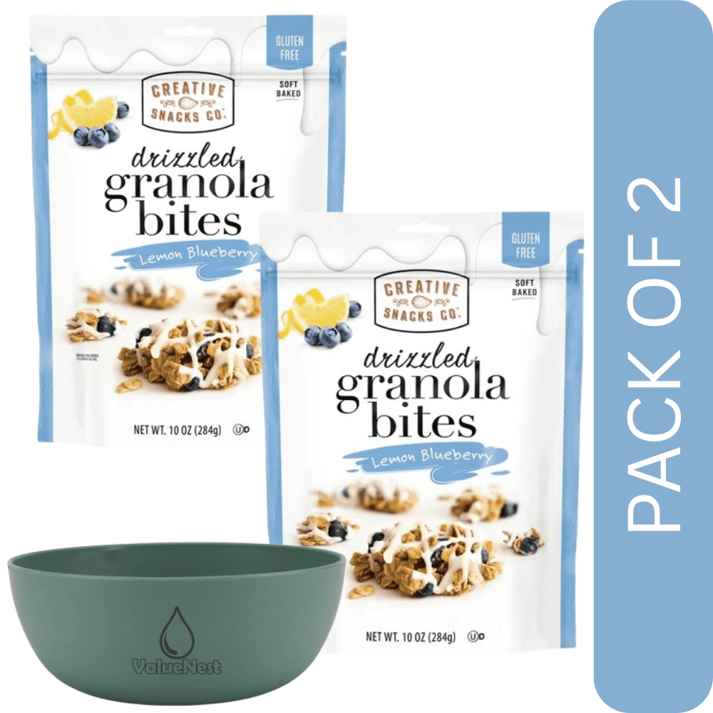 2 Pack Of Creative Snacks Lemon Blueberry Drizzle Granola Bites, Gluten ...