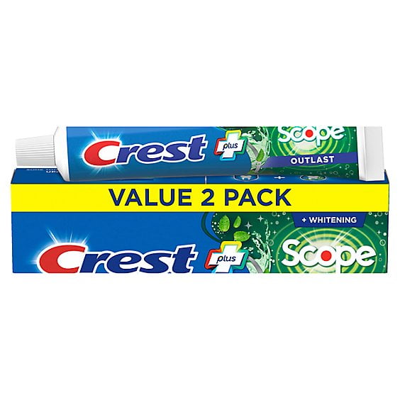 2 Pack Crest Complete Plus Toothpaste +Whitening Scope Minty Fresh ...