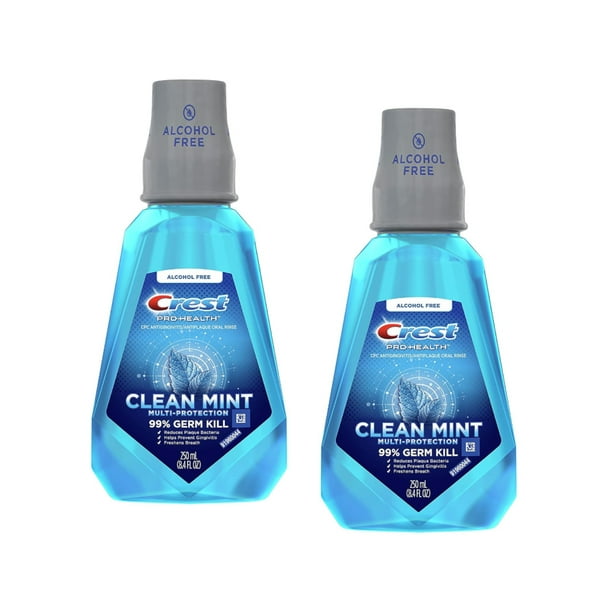 2 Pack - Crest Pro-Health Oral Rinse Refreshing Clean Mint 250 mL Each ...