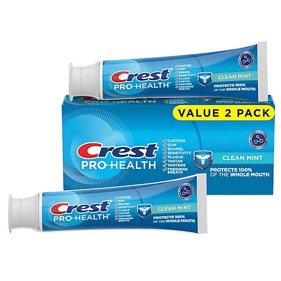 2 Pack Crest Pro-health Clean Mint Toothpaste Twin Pack 2- 4.3 Oz - 8.6 ...