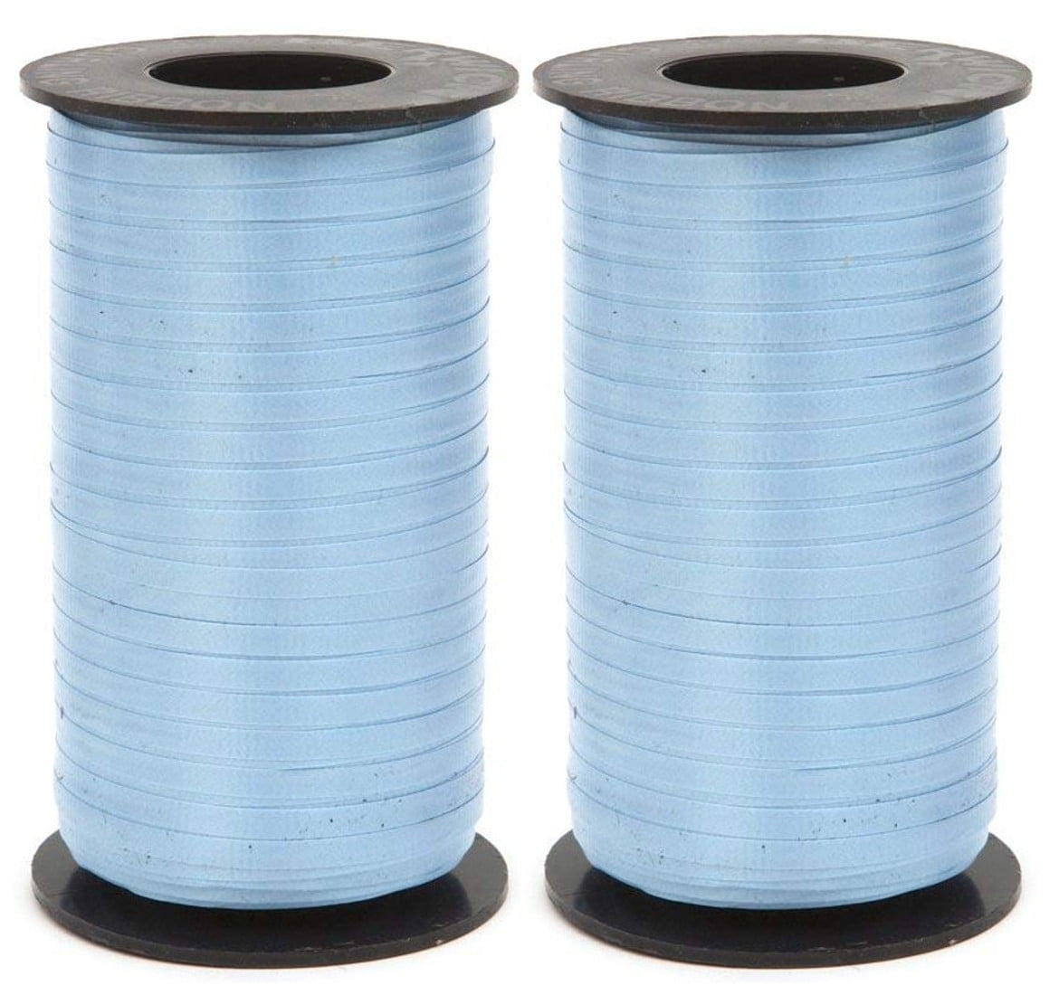 2-Pack - Crimped Curling Ribbon 3/16" Wide X 500 Yards-Light Blue ...