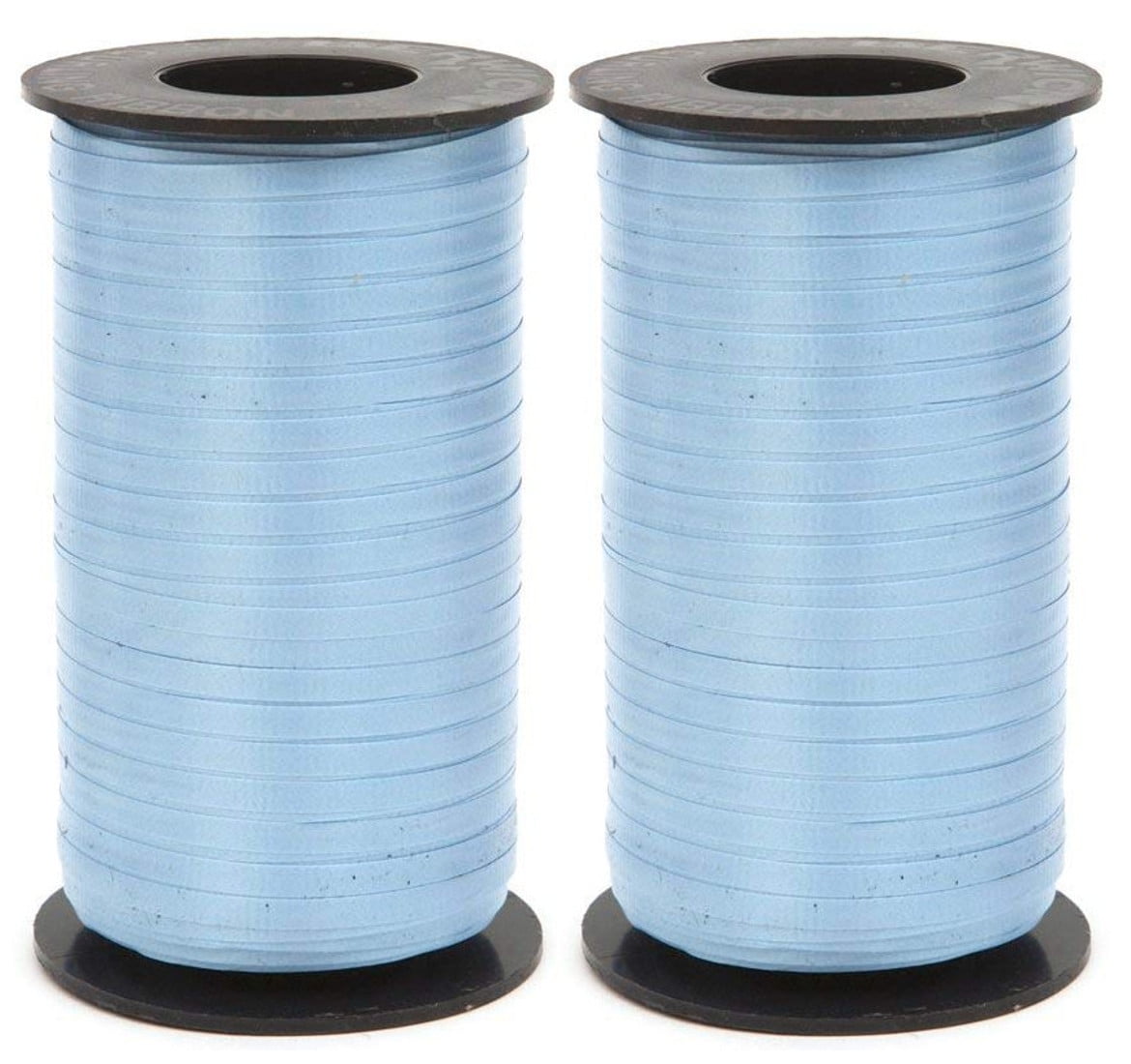 2-Pack - Crimped Curling Ribbon 3/16" Wide X 500 Yards-Light Blue ...