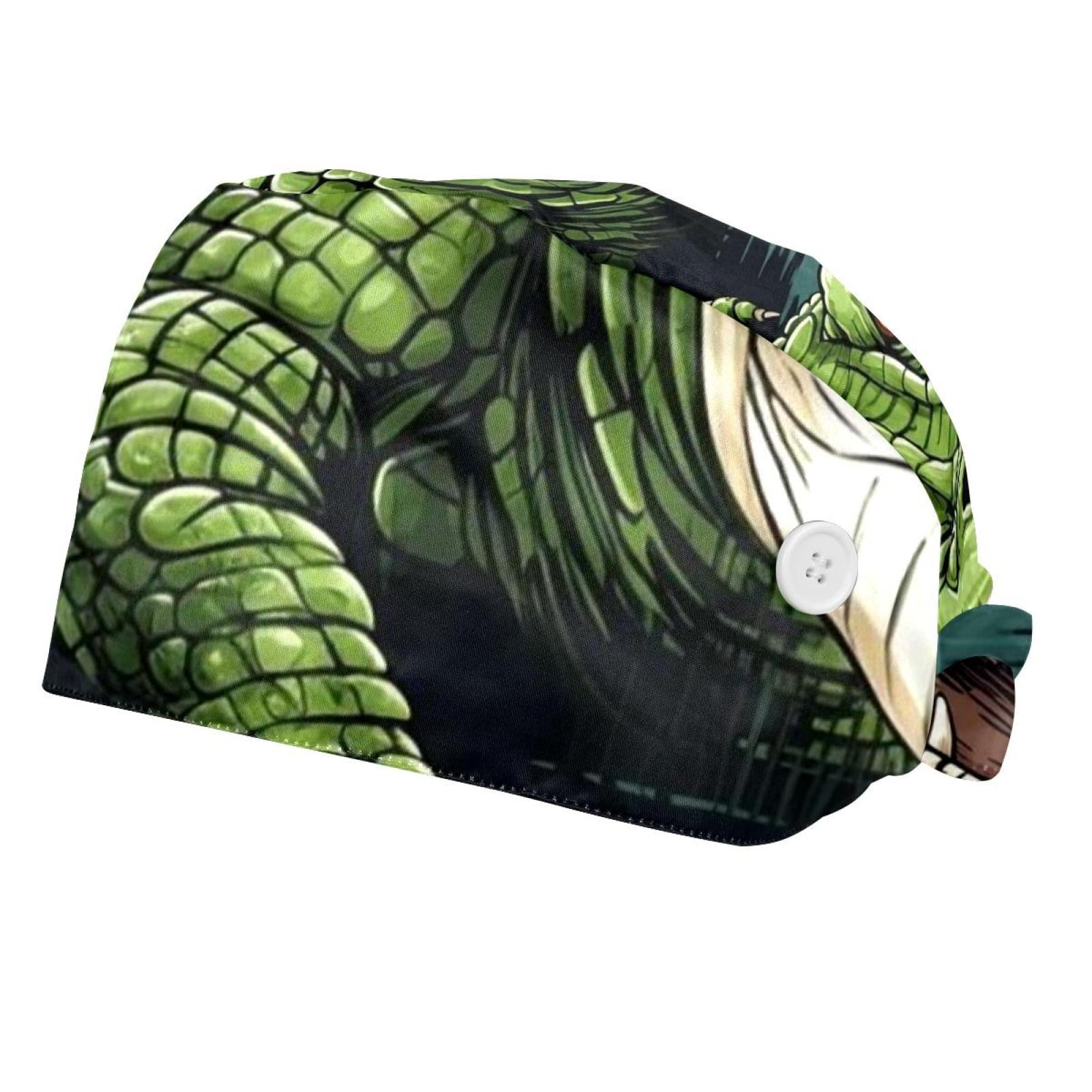 2 Pack Crocodile Adjustable Bouffant Caps Hats Working Cap - Walmart.com