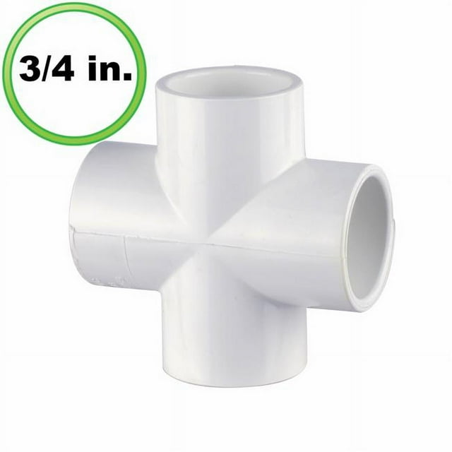 (2 Pack) Cross ¾" - 4-Way PVC Cross - Walmart.com