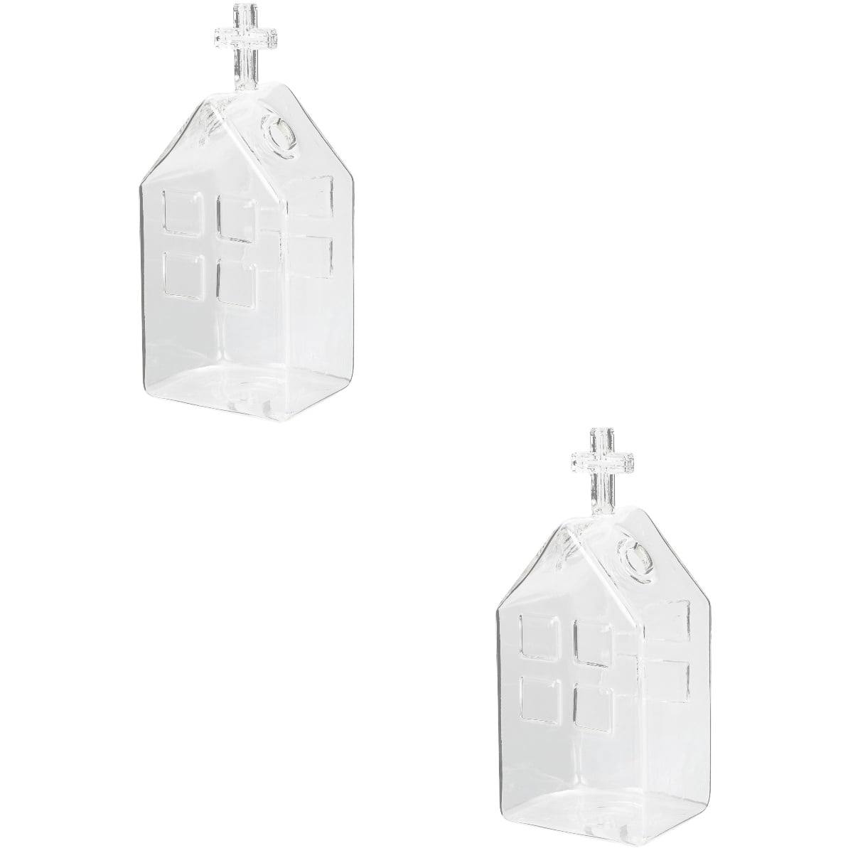 2 Pack Cross Vase Glass Planter Ornament House Model Desktop - Walmart.com