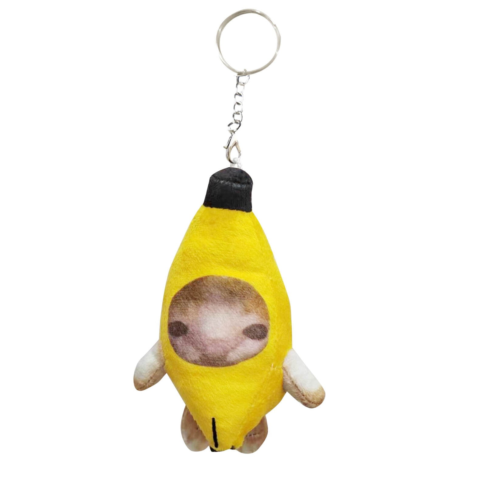 (2-Pack) Crying Banana Cat Pendant Key Rings for Keys Cute Banana Cat ...