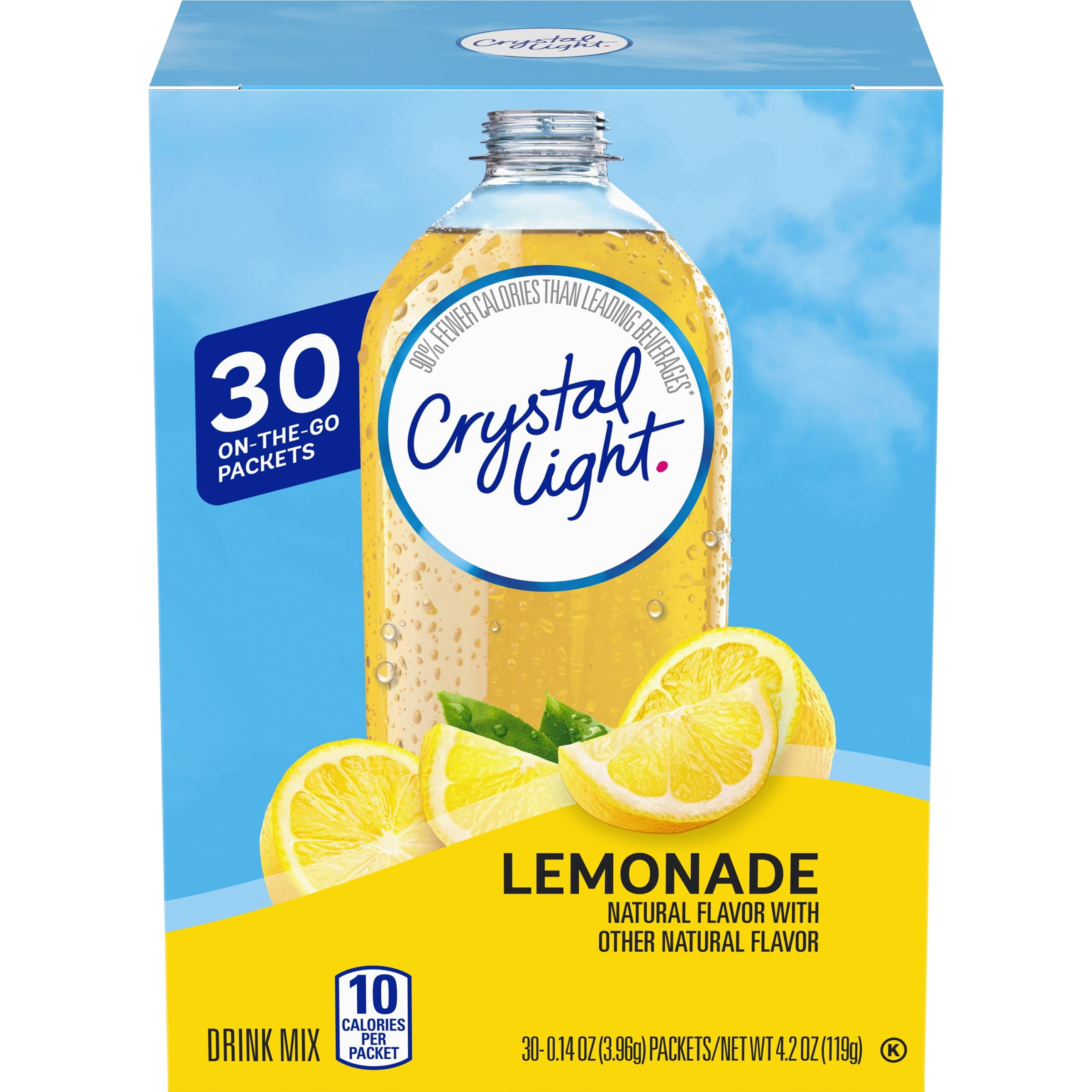 2 Pack-Crystal Light Sugar-Free Lemonade On-The-Go Powdered Drink Mix ...