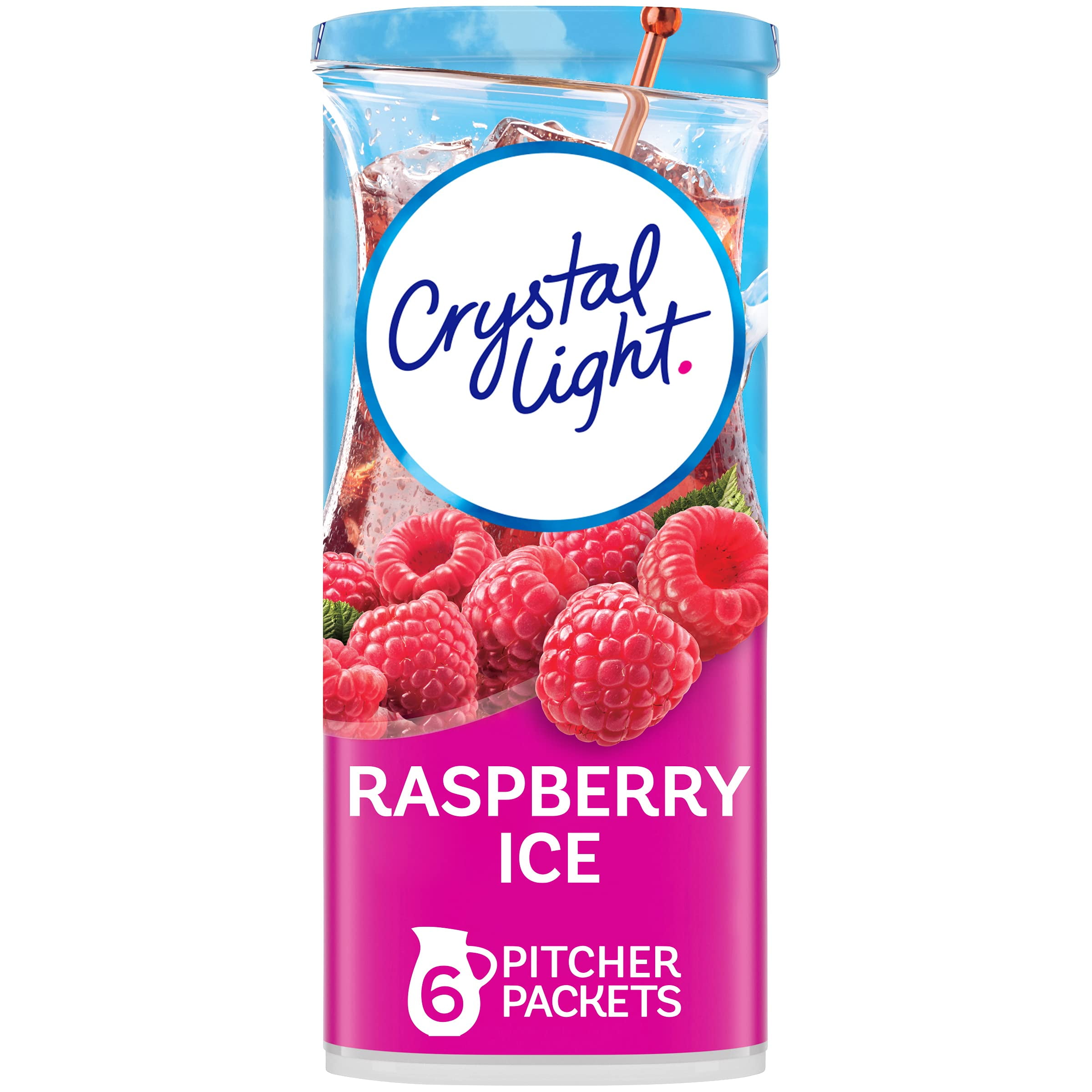 2 Pack-Crystal Light Sugar-Free Raspberry Ice Drink Mix (6 Pitcher ...