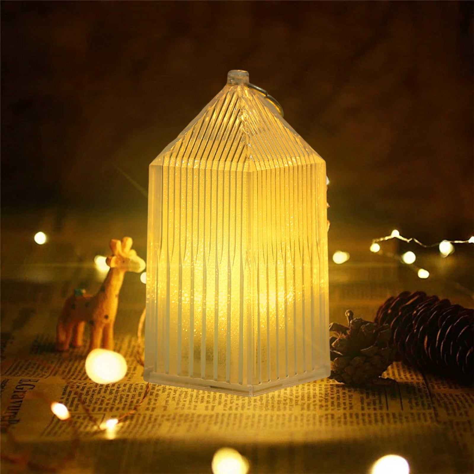 2 Pack Crystal Night Light for Valentine's Day, Portable LED Electronic ...