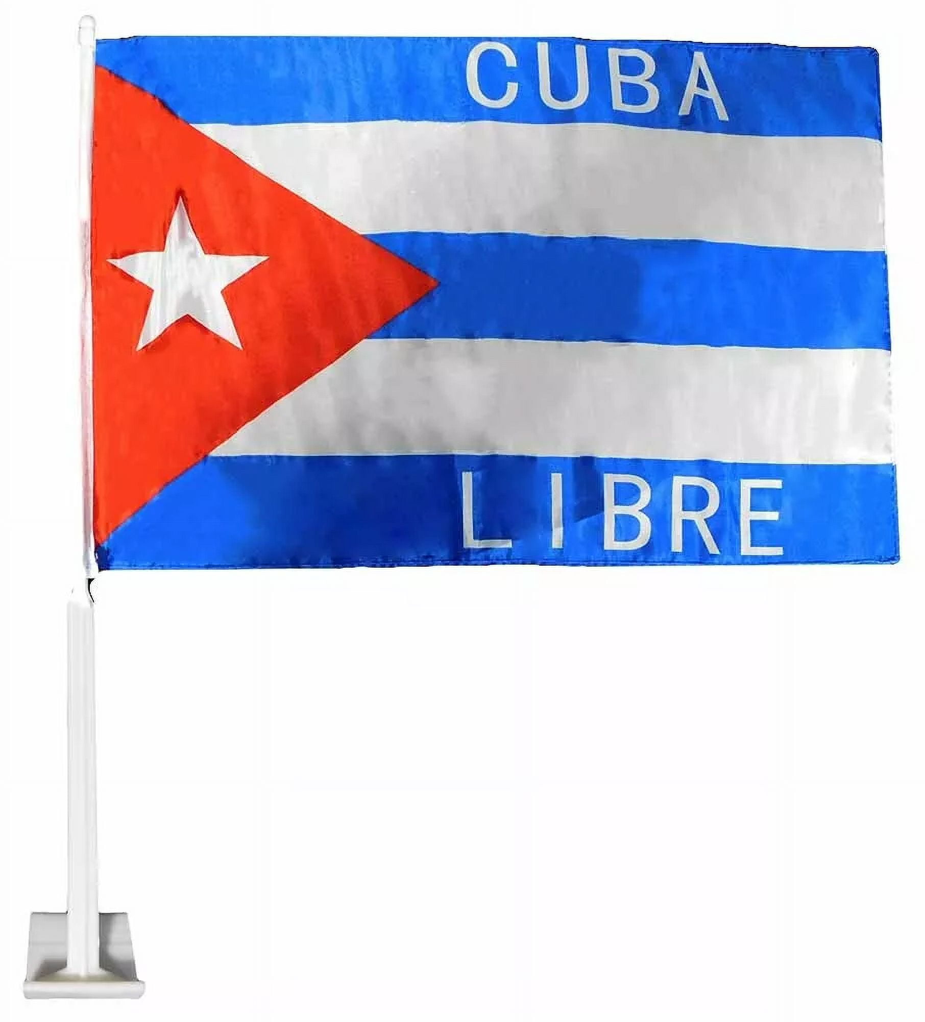 (2 Pack) Cuba Libre 12X18 12"X18" Premium Polyester Car Window Vehicle ...