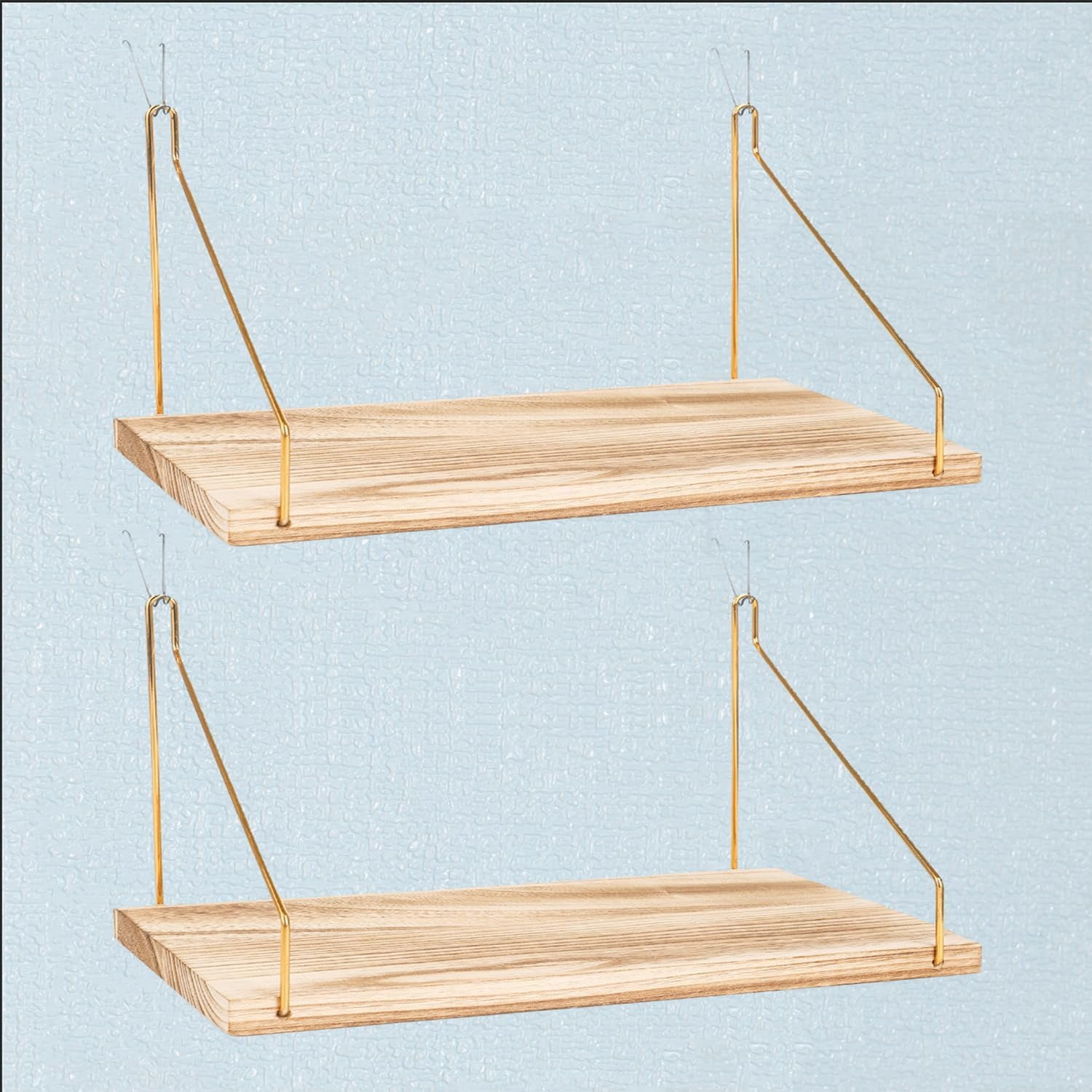 2-Pack Cubicle Shelf For Fabric Walls With Hooks：12x6.0in Wooden ...