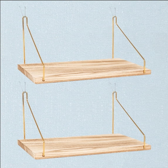 2-Pack Cubicle Shelf For Fabric Walls With Hooks：12x6.0in Wooden ...