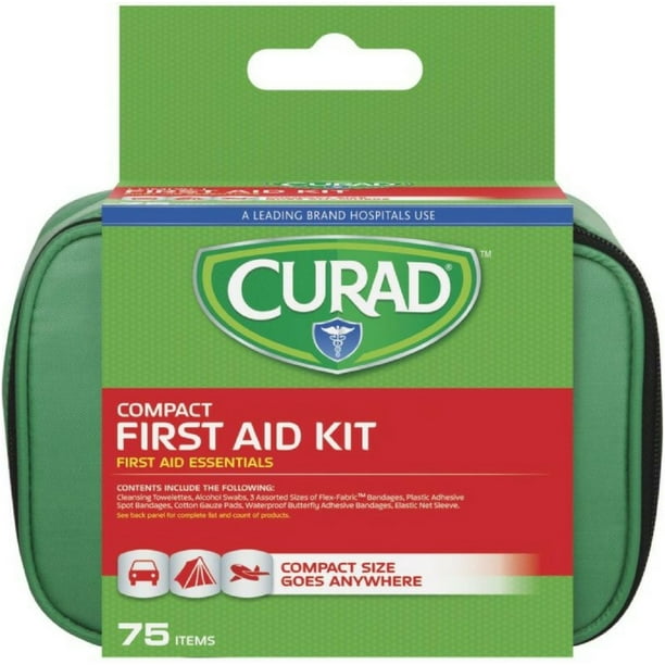 2 Pack - Curad Compact First Aid Kit 1 Each - Walmart Business Supplies